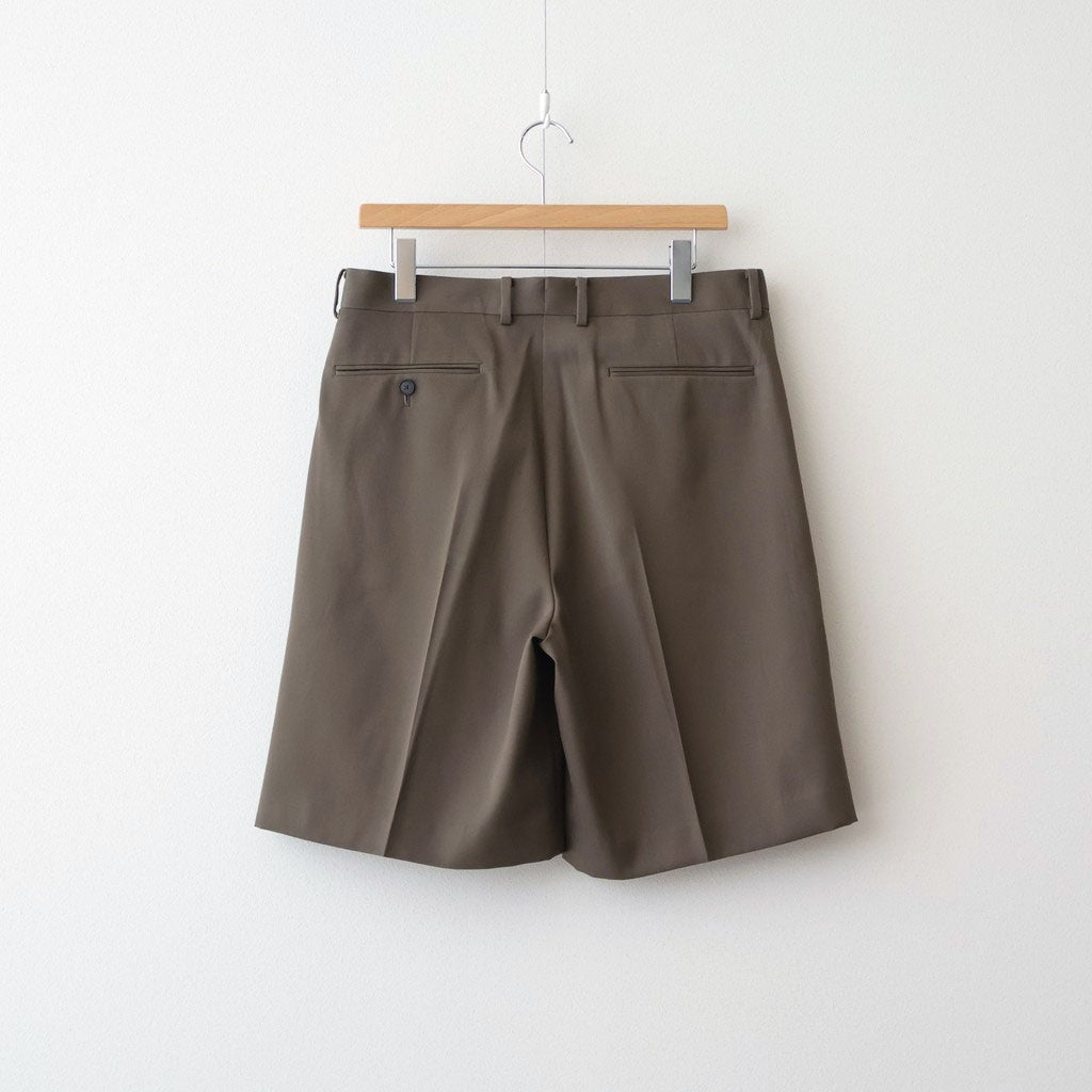 LIGHT WOOL MAX GABARDINE SHORTS #DARK OLIVE BROWN [A26SP05MG] – ciacura